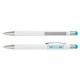 Branded 117120 Lancer Stylus Pens With White Barrel