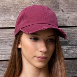 Unstructured Cotton Dad Hat With Distressed Finish | Payless Promotions