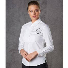 Custom M8192 Tuck Front Long Sleeve Button-Up Shirts With Stretch