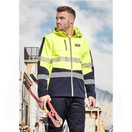 ZJ453 Unisex 2 in 1 Softshell Hi Visibility Jackets