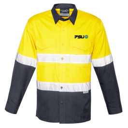 Printed ZW129 Rugged Cooling Hi Vis Shirts With Reflective Tape
