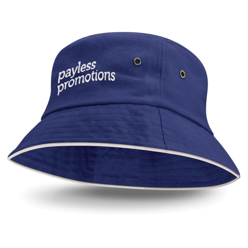Branded 115740 Bondi White Sandwich Trim Brim And Bucket Hats